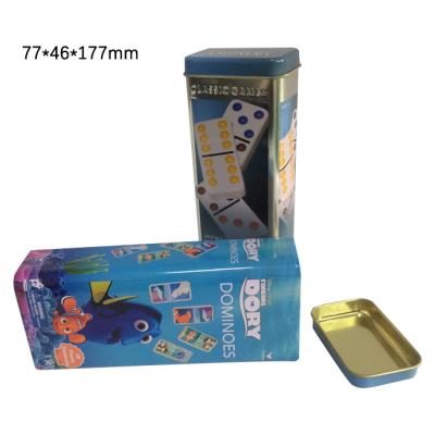 Cina Metallo Cuboid Tin Cans Packaging Containers Bulk di forma per i domino in vendita