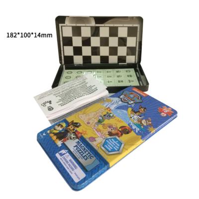 Cina Tin Cans Packaging Containers rettangolare per il gioco di scacchi del puzzle delle carte in vendita