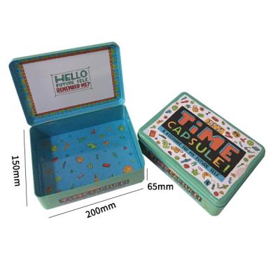 Cina Il bambino Mino ha munito il metallo di cardini Tin Can Box For Card/Candy/imballaggio per alimenti in vendita