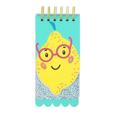 Cina Lo scintillio su ordinazione fruttifica cancelleria del Memo Pad del blocco note a spirale di Kawaii per scuola in vendita