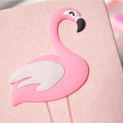 Cina Blocchi note di cuoio dell'unità di elaborazione di rosa del fenicottero e copertina dura impermeabile dell'insieme del regalo del taccuino A6 della cancelleria in vendita