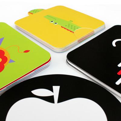 Cina Flash card dei bambini in entrambi i lati d'istruzione carta su ordinazione del gioco che stampa 350g in vendita