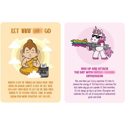 Cina Piattaforma riciclata che stampa l'OEM educativo delle carte da gioco di affermazione positiva in vendita