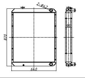 Cina escavatore Radiator di altezza PC120-6 di 840mm 203-03-67111 203-03-67110 in vendita