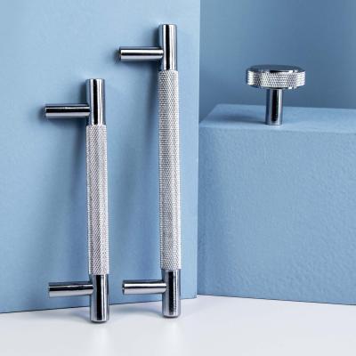 중국 Chrome Plating Gold Knurled Brass Furniture hardware Pulls and handle knobs knurling knob cabinet handle 판매용