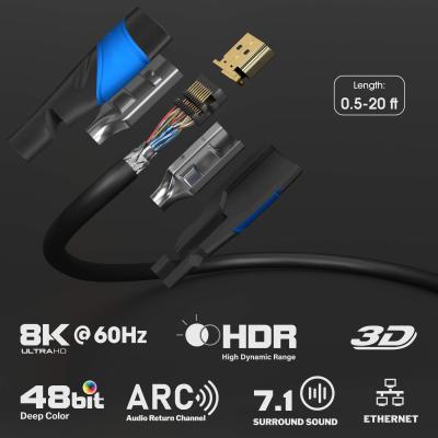 Cina Cavo video audio 4K con porta HMDI a 19 pin completa 24k materiale conduttore dorato in vendita