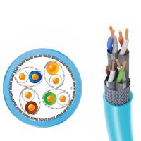 China 23 AWG Solid Bare Copper Shielded Category 8 LAN Cable SFSP 2000MHz for sale