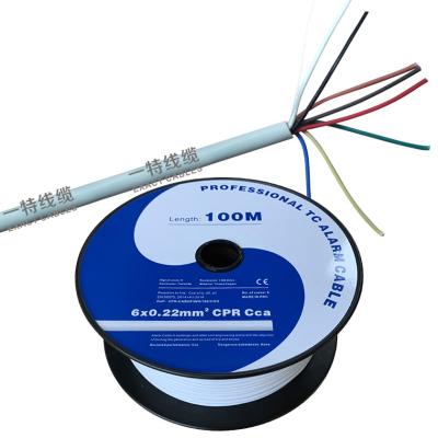 Cina Cavo di allarme BC solido 8xAWG24 non blindato EN50575 IEC60332-1 2 nuclei X0.22 Shield Al/foil in vendita