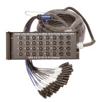 China 24 Channel 20 Meter Audio Snake Cable Drum with Braid Shielding Custom Length for sale