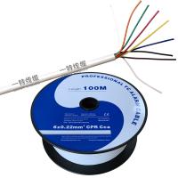 China 2 Core 10x0.22mm2 Unshielded Stranded Tinned Copper Alarm Security Cable for sale