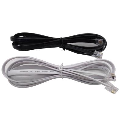 Cina 6 Conductor Flat Phone Cable con BC Conductor e RJ11 6P6C da Exact Cables in vendita
