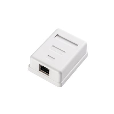 Cina Scatola di montaggio superficiale RJ45 in plastica Cat6 a 1 porta con conduttore interno Tc in vendita