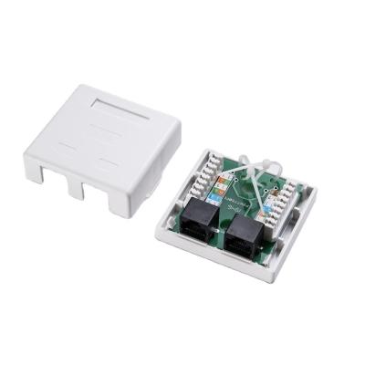 Cina Scatola di montaggio superficiale RJ45 in plastica Cat6 a 1 porta con conduttore interno Tc in vendita