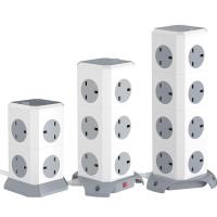 China Tabletop Vertical Tower US Extension Board Socket 10A 16A 110 220V with USB Output for sale