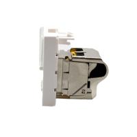 China Exact Cables Cat6A Keystone Jack Wall Coupler RJ45 FTP Shielded Network Module Female for sale