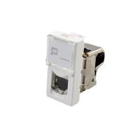 China Exact Cables Cat6A Keystone Jack Wall Coupler RJ45 FTP Shielded Network Module Female for sale