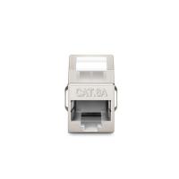 China FLUKE Tested Cat5e Keystone Jack UTP 110 IDC Pass Through Module for Network Cabling for sale