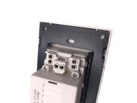 China Double Power Point Wall Socket with Two USB Ports ABS Material 5V 2.4A for sale