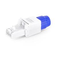 China Cat6A UTP Keystone Jack RJ45 Modular Plug for 23AWG Solid Cable 90 Degree for sale