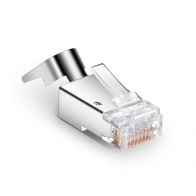 Cina Cable di rete esatto 3U Rj45 Lectroplated Gold 8 Pin Crystal Head Shielded Connector in vendita