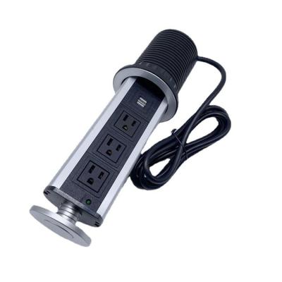 China 266*130*7mm Ángulo recto Smart Power AU Lead Pop Up Extensión de escritorio toma de corriente en venta