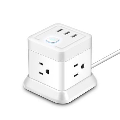 China Multi-Layer Outlet Plug Adaptador Power Socket Tower com potência nominal personalizada de 2500W à venda