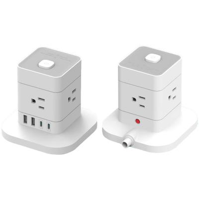 China Multi-Layer Outlet Plug Adaptador Power Socket Tower com potência nominal personalizada de 2500W à venda