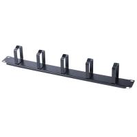 China Customizable 4 Port Cable Manager for 19 Inch Rack Structured Cabling System Metal ABS Black for sale