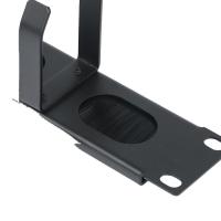 China Customizable 4 Port Cable Manager for 19 Inch Rack Structured Cabling System Metal ABS Black for sale