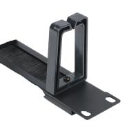 China Customizable 4 Port Cable Manager for 19 Inch Rack Structured Cabling System Metal ABS Black for sale
