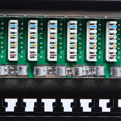 Cina 19 pollici 48 porte UTP 1U Rack Mount Keystone Patch Panel per Cat6 Cabling Ports Lunghezza in vendita