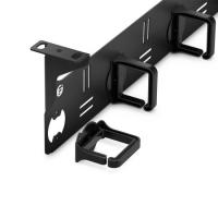China 19 Inch 1U Plastic Rings Network Cable Manager for Server Rack Organizer Customizable for sale