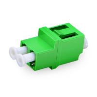 China LC APC Duplex Fiber Optic Square Adaptor with Shutter Low Insertion Loss 0.2dB for sale