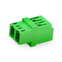 China LC APC Duplex Fiber Optic Square Adaptor with Shutter Low Insertion Loss 0.2dB for sale