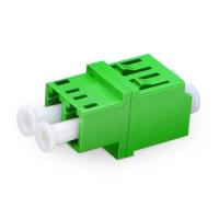 China LC APC Duplex Fiber Optic Square Adaptor with Shutter Low Insertion Loss 0.2dB for sale