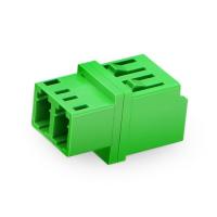 China LC APC Duplex Fiber Optic Square Adaptor with Shutter Low Insertion Loss 0.2dB for sale