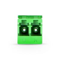 China LC APC Duplex Fiber Optic Square Adaptor with Shutter Low Insertion Loss 0.2dB for sale