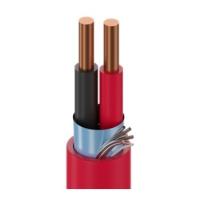 China ExactCables 2x1.5mm2 Shielded Fire Alarm Cable 2 Core Bare Copper CE RoHS for sale