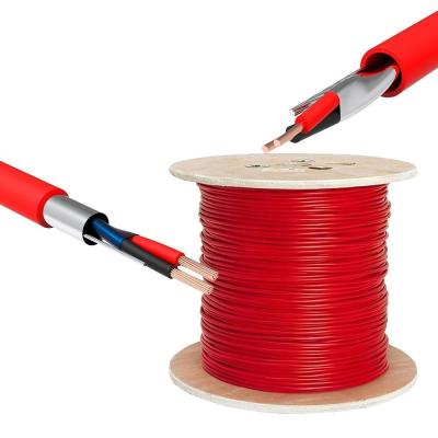 Cina Al/Foil Shield Bare Copper Wire Core Fire Alarm Cable 2 Core 1.5mm FPLR FPLP PH120 Cable resistente al fuoco in vendita
