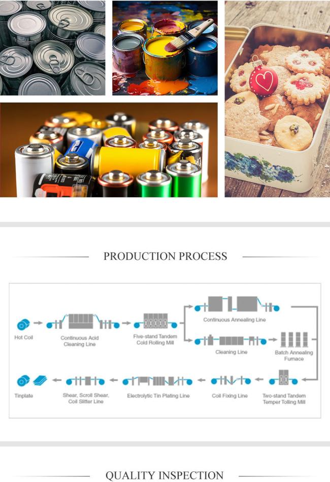 Electrolytic Tinplate Strap Food Grade ETP Printed Electrolytic Tinplate