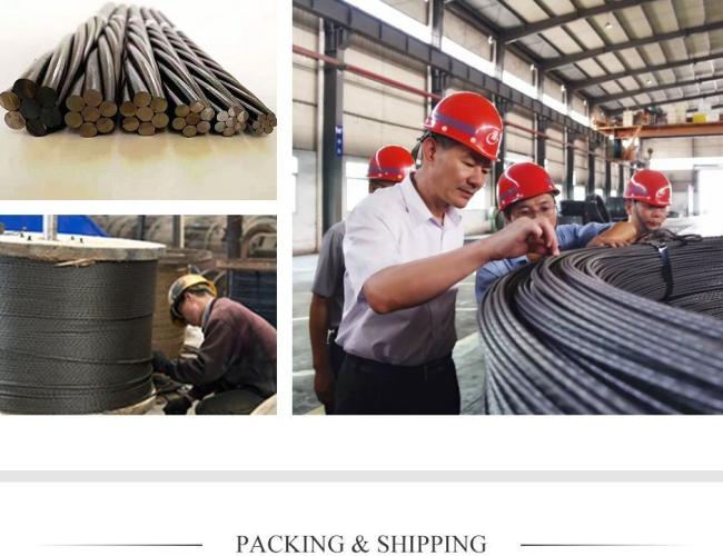 12.7mm Strand Cables Unit Weight PC Steel Strand Wire 15.2mm 7 Wire Low Relaxation PC Strand Prestressing Steel Wire