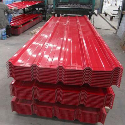 China Gegalvaniseerde oppervlakte met gecoate kleur gegolfde dakplaat Metalen 0,1 mm-1,2 mm dikte Te koop