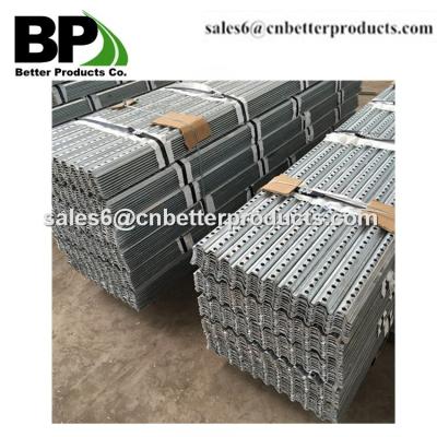 China 1.75lbs/ft 10ft long galvanized steel U Channel Sign Posts For Traffic Control for sale