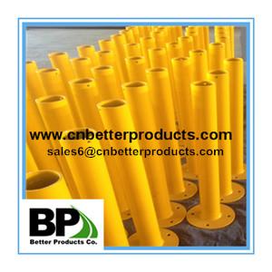 China 1m height Road traffic Steel Bollard with black and yellow painted for sale