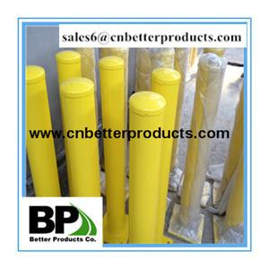 China 1.2m height Removable traffic steel bollards with powder coated yellow for sale