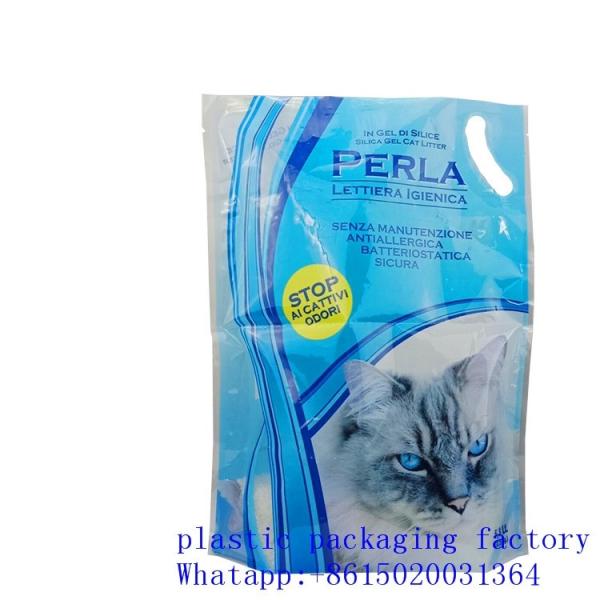 Quality Flat Bottom Cat Litter Packaging Bag With Handle for sale
