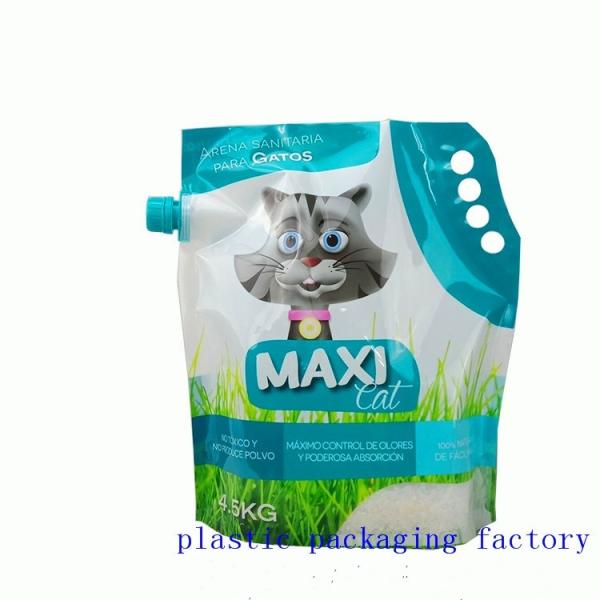 Quality Bentonite Cat Litter Plastic Bags Have Plastic Handles And Spouts for sale