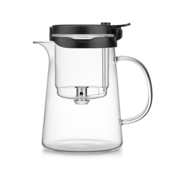 Quality Small High Borosilicate Tempered Glass Teapot With Infuser Mesh Filter 750ml for sale