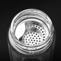 China Double Walled Glass Tea Strainer Bottle Flask Unbreakable Custom for sale