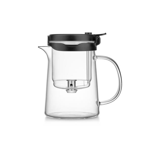 Quality Sustainable Transparent Glass Infuser Teapot Kettle Steeper Customized for sale